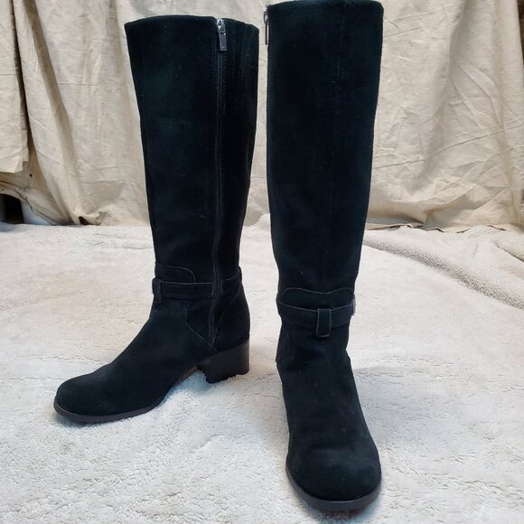 UGG | Shoes | Koolaburra By Ugg Black Suede Biker Moto Whimsigoth Knee ...